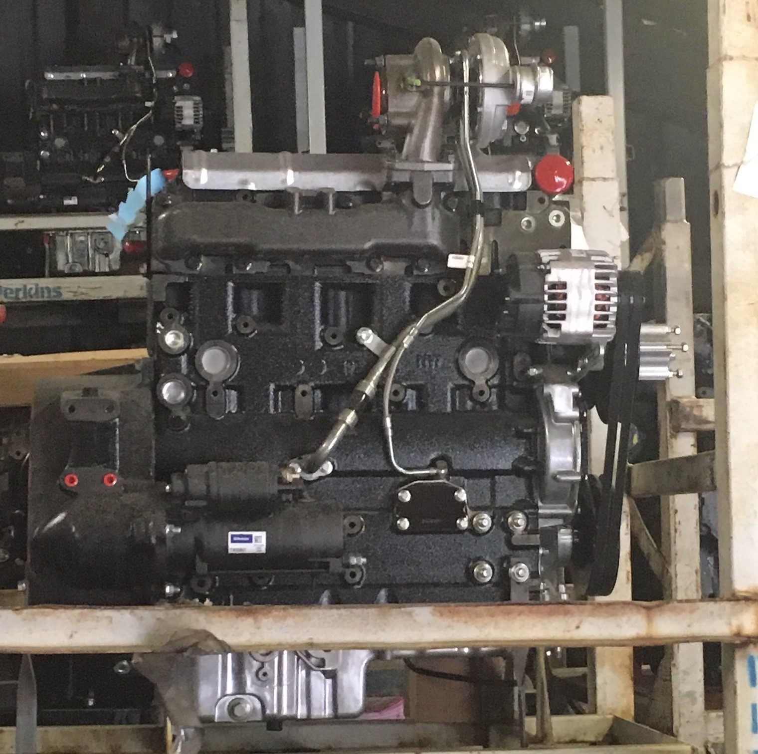 Perkins cat 3054C 1104d-44t industrial spec top mount turbo suit catt ...