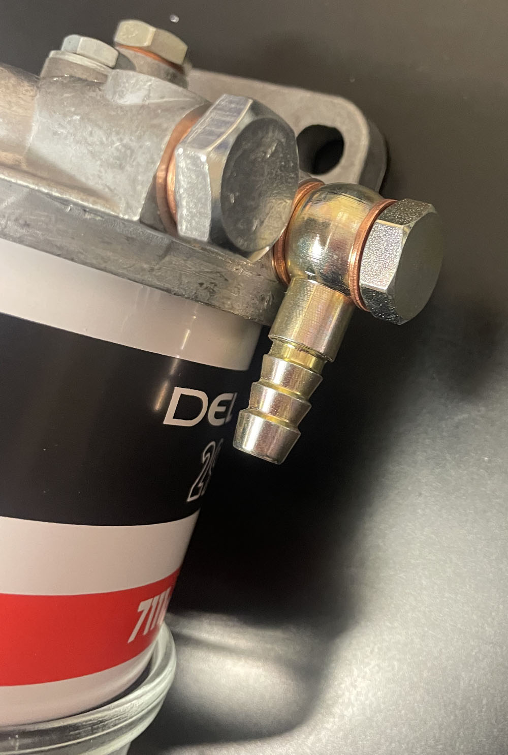 CAV 296 DELPHI DIESEL FUEL WATER TRAP 1/2 UNF PORTS WITH 8MM HOSE BANJO ...