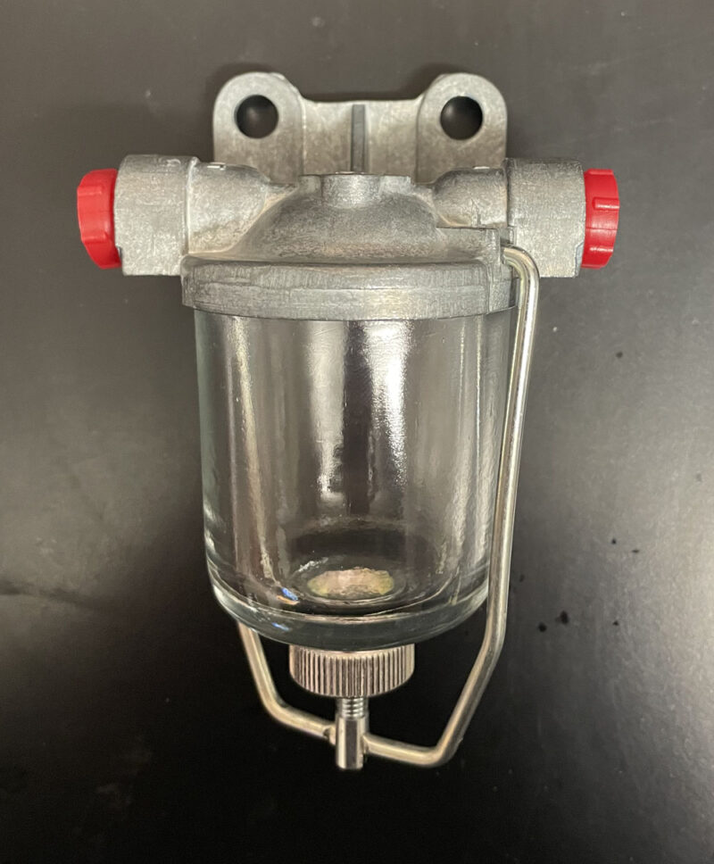 Fuel and Water Trap Glass Bowl Filter L to R Classic Car AC Delco Type ...