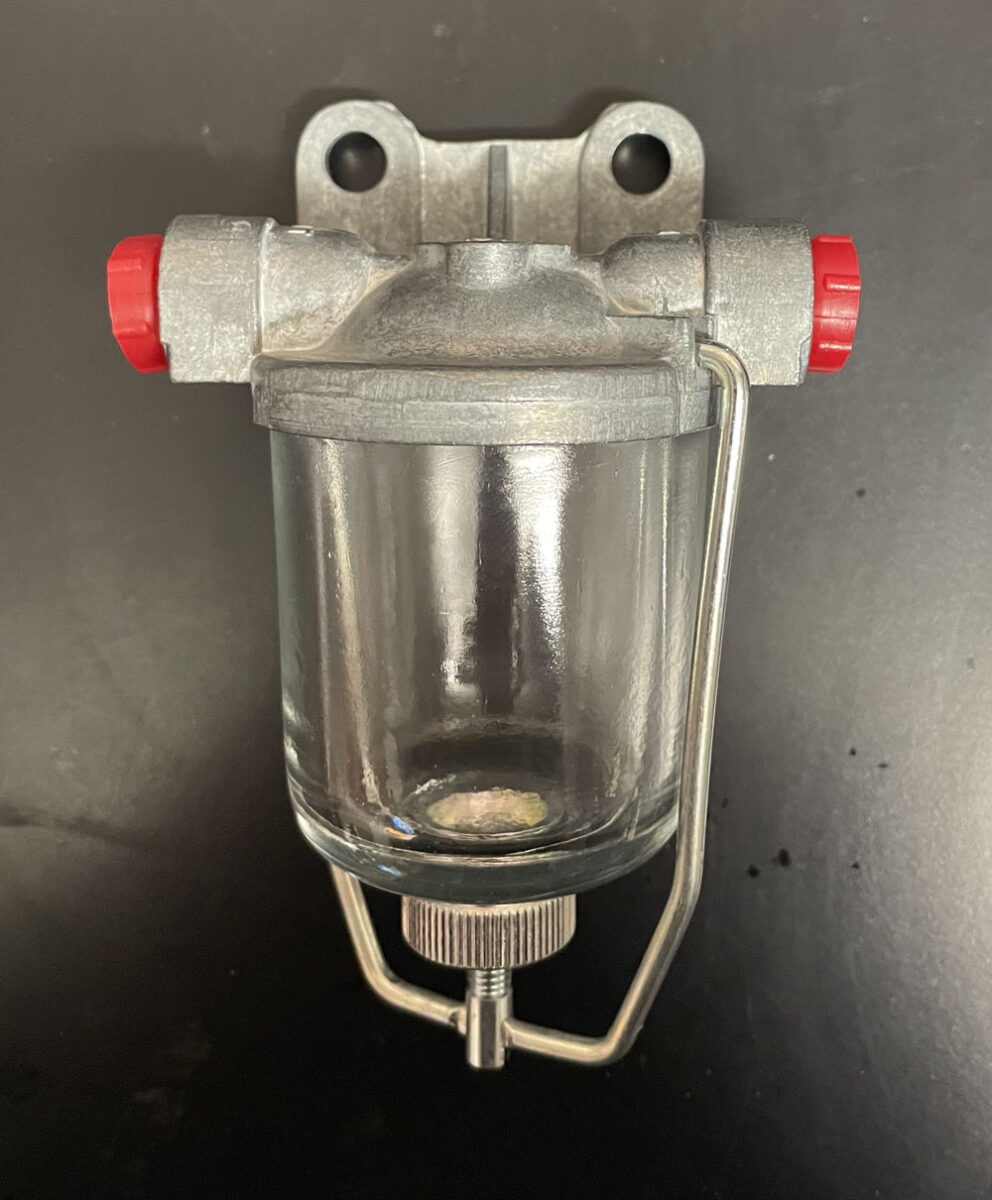 Fuel and Water Trap Glass Bowl Filter L to R Classic Car AC Delco Type ...