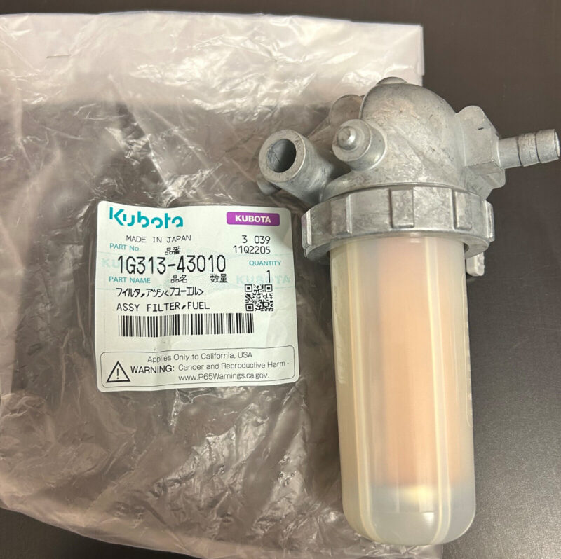 NEW GENUINE KUBOTA FUEL FILTER ASSEMBLY 1G313-43010 & 15393-43017 | RD ...