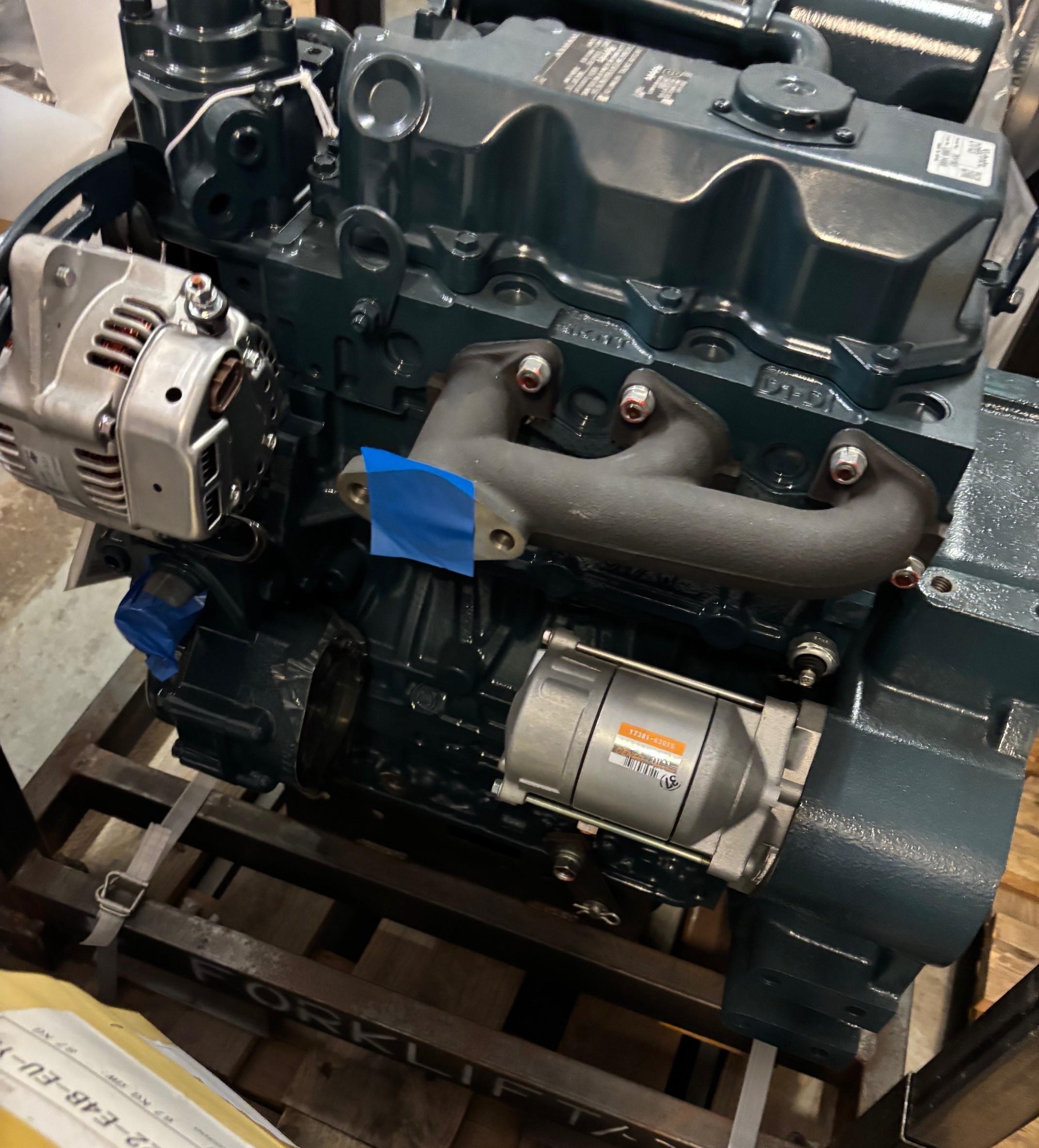 NEW KUBOTA D1703 COMPLETE ENGINE WITH SIDE PTO SUIT TEREX BOMAG ROLLER ...